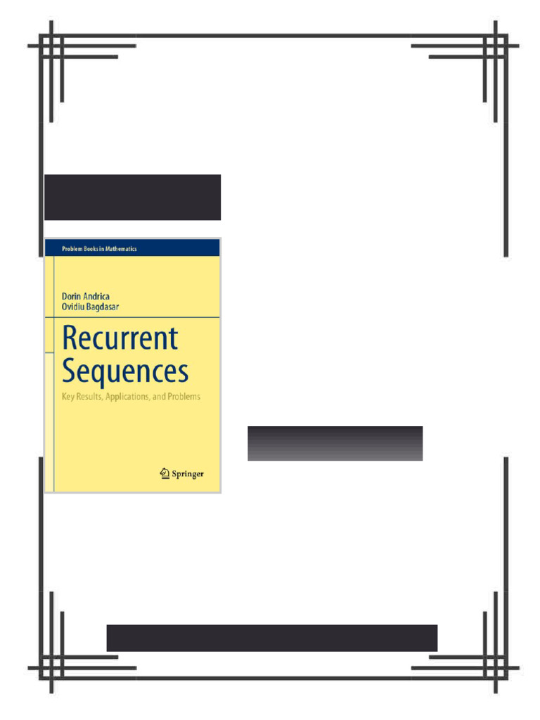 Recurrent Sequences Key Results Applications and Problems Dorin Andrica ...