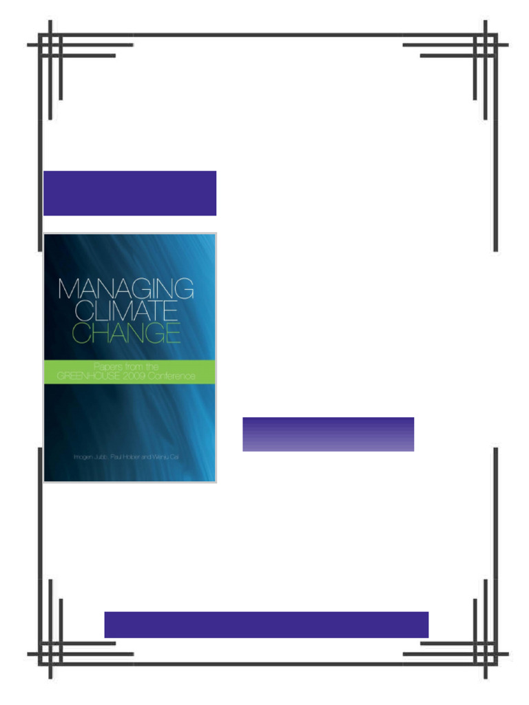 Managing Climate Change Papers from the Greenhouse 2009 Conference 1st ...