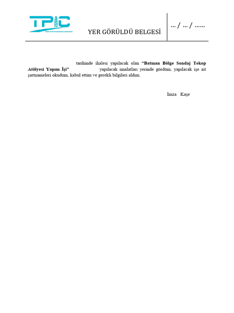 4 Yer Goruldu Belgesı | PDF