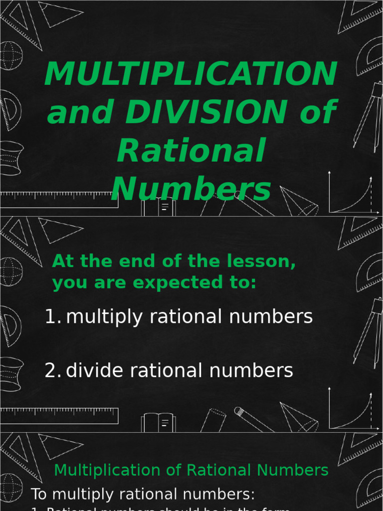 Multiplication and Division of Rational Numbers | PDF