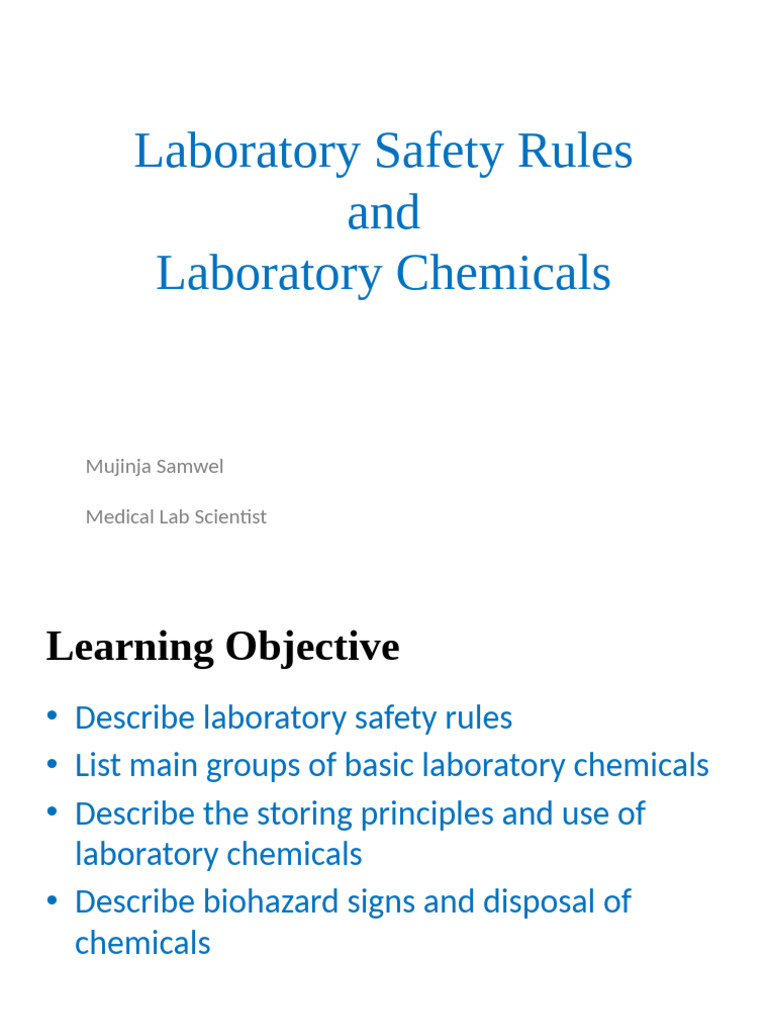 Laboratory Safety and Chemical Guidelines | PDF | Laboratories ...