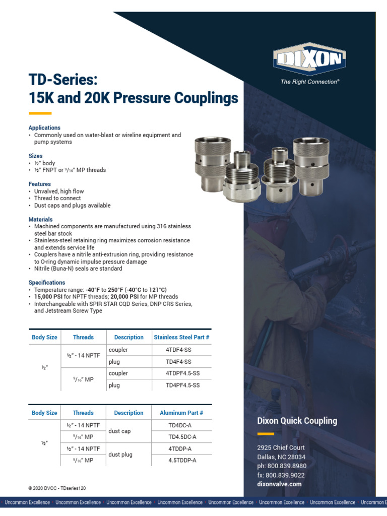 15K & 20K Stainless Steel Couplings | PDF