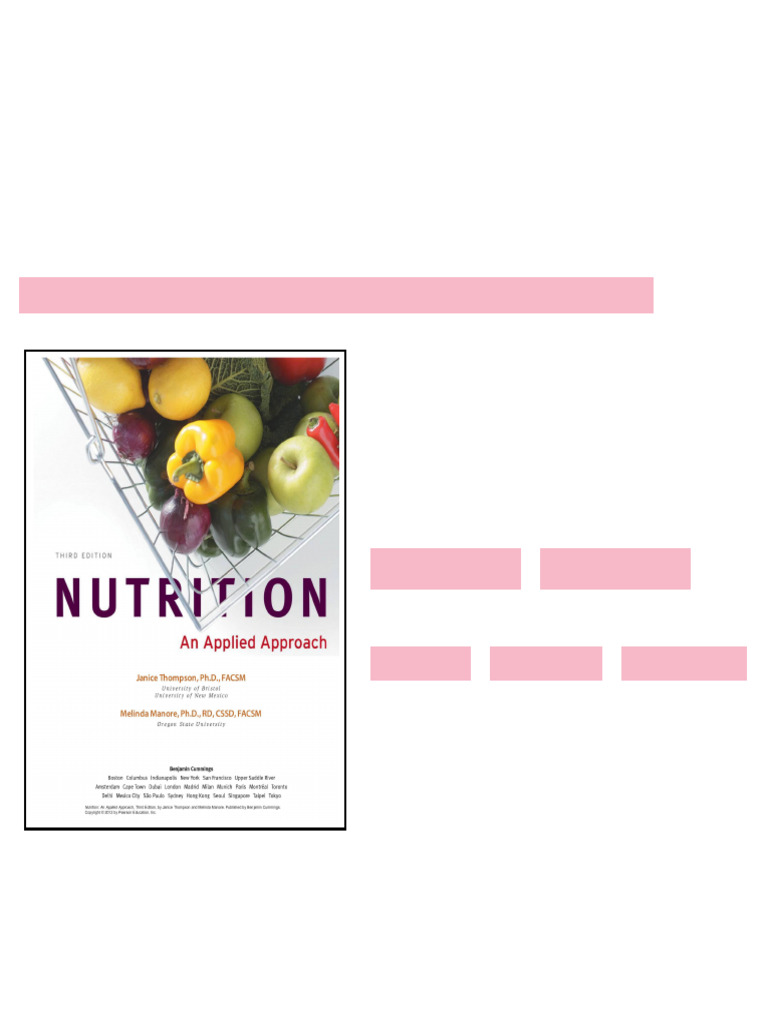 Nutrition An Applied Approach MyPlate Edition (3rd Edition) available ...