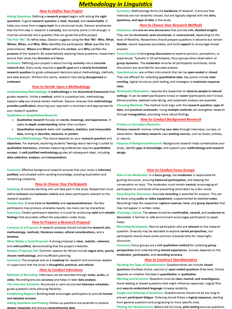 Defining and Conducting Research Projects | PDF | Methodology | Focus Group
