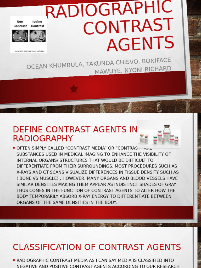 Understanding Radiographic Contrast Agents | PDF | Radiography ...