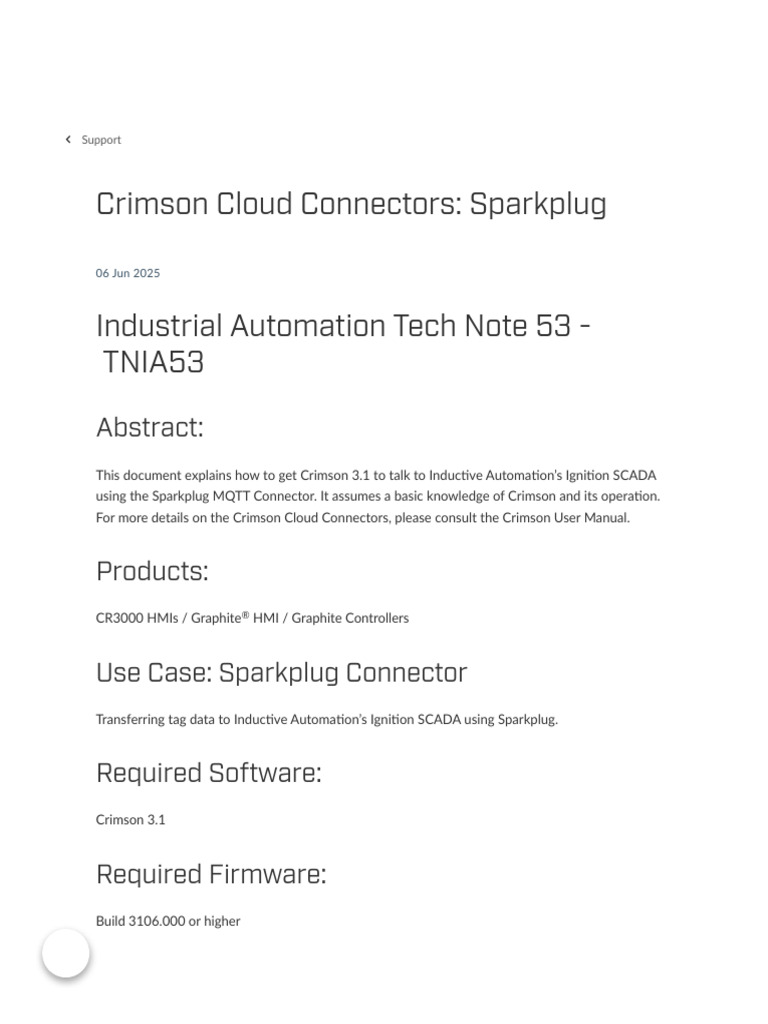 Crimson Cloud Connectors_ Sparkplug | PDF | System Software ...