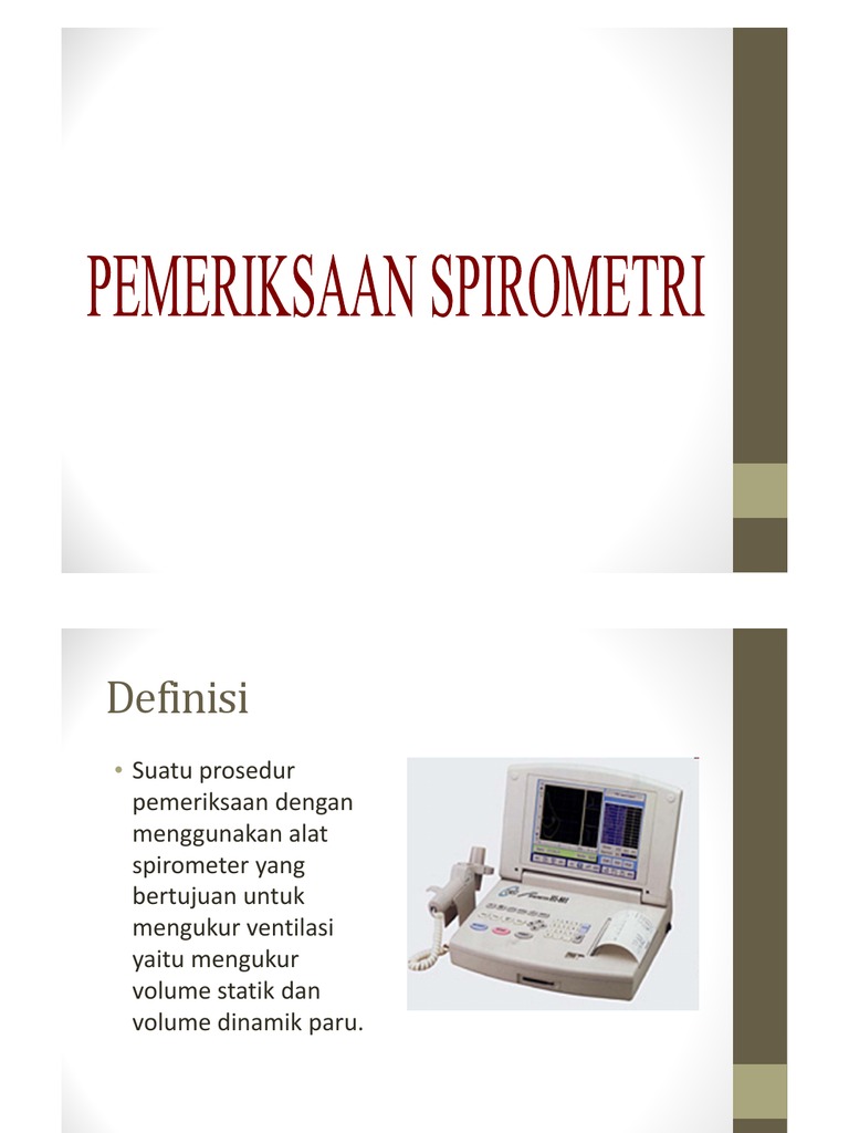 Pemeriksaan Spirometri | PDF
