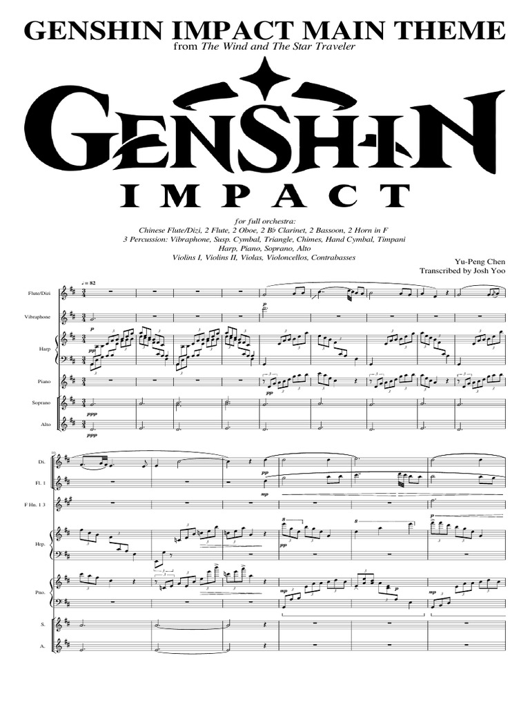 Genshin Impact Main Theme Arrangement | PDF | Musical Compositions ...