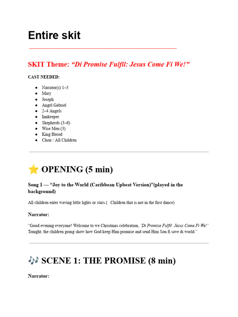 Entire skit | PDF | Jesus | Biblical Magi