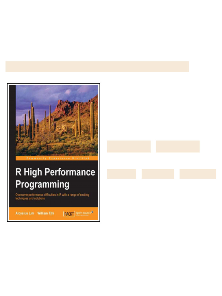 R High Performance Programming Aloysius Lim full | PDF
