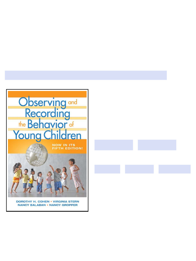 Observing and Recording the Behavior of Young Children 5th digital ...