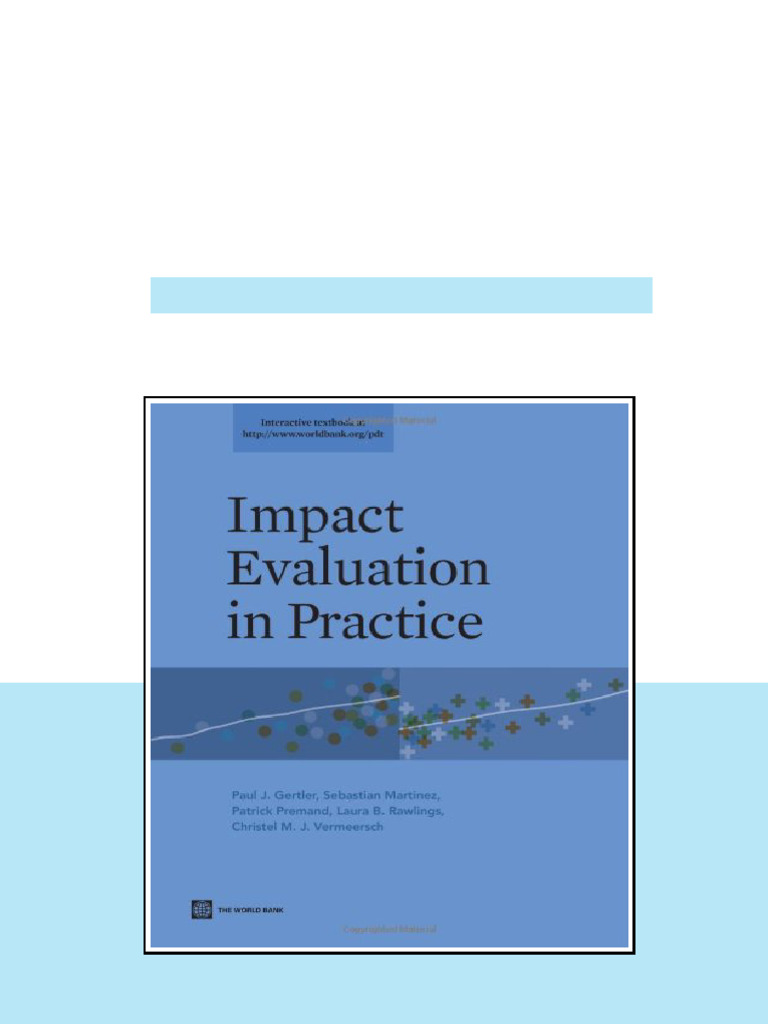 Impact Evaluation In Practice 1st Paul J Gertler Sebastian Martinez full | PDF | Curriculum ...