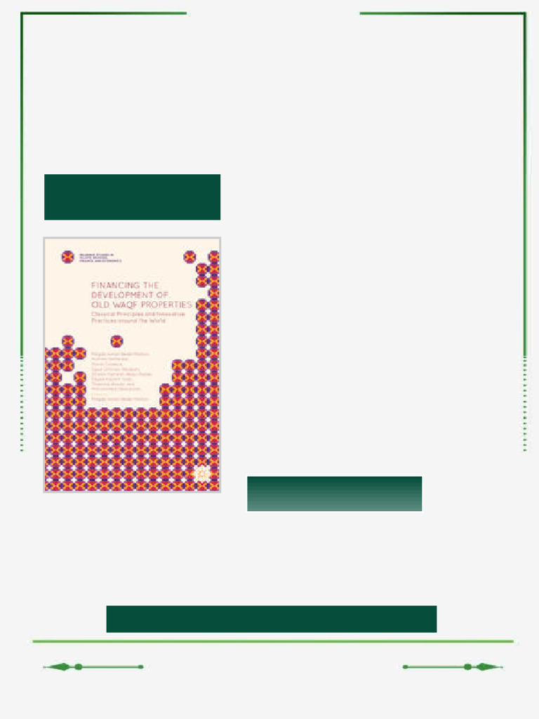Financing the Development of Old Waqf Properties: Classical Principles ...