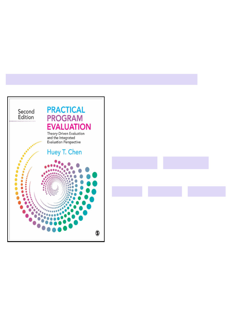 Practical Program Evaluation 2e Huey T. Chen full | PDF | Program Evaluation