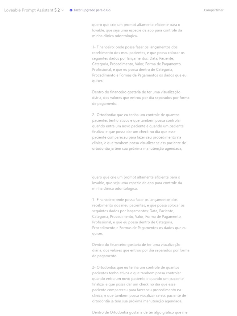 Loveable Prompt Assistant - Prompt Para Lovable Clínica | PDF | Informática