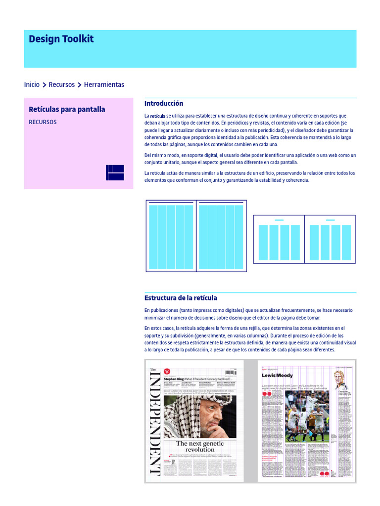 Guía de Retículas en Diseño Gráfico | PDF | Informática