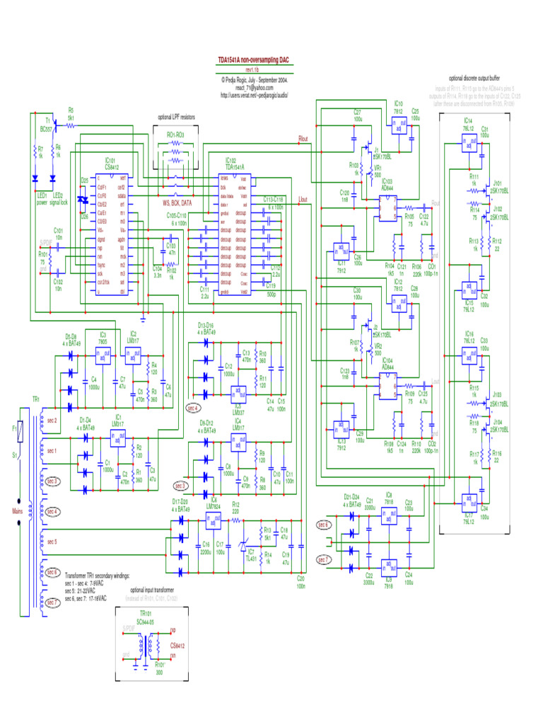 TDA 1541A NOS DAC Com Offset 2sk170 Rojick | PDF | Digital Technology ...