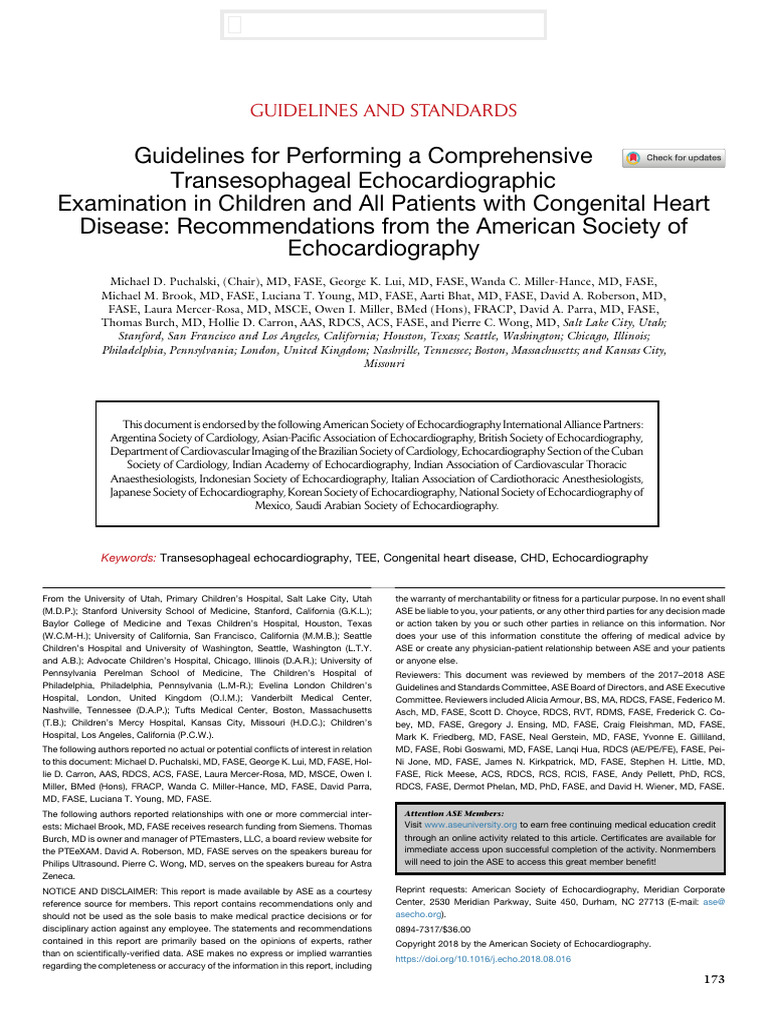 Guidelines for Performing a Comprehensive Transeso | PDF | Heart ...
