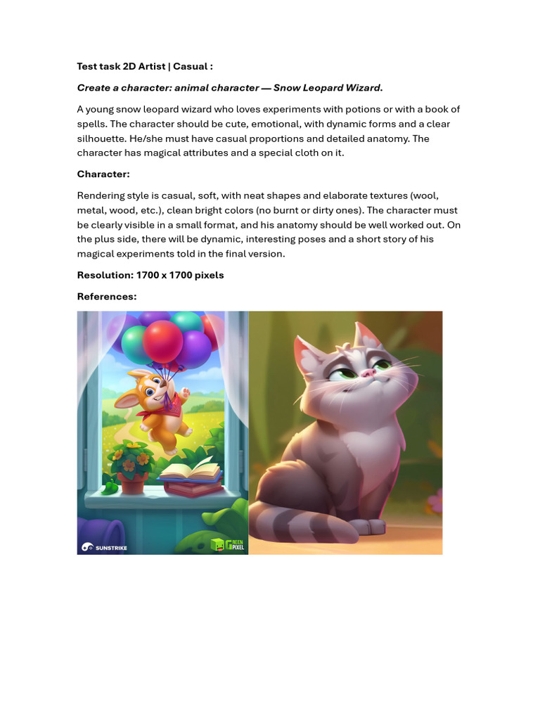 Test Task 2D Artist | PDF