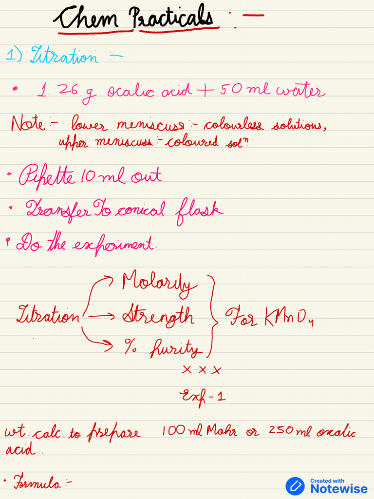 Chem Practical | PDF