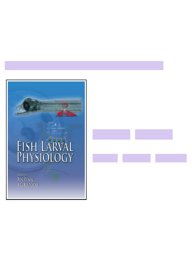 Fish Larval Physiology RN Finn & BG Kapoor full | PDF