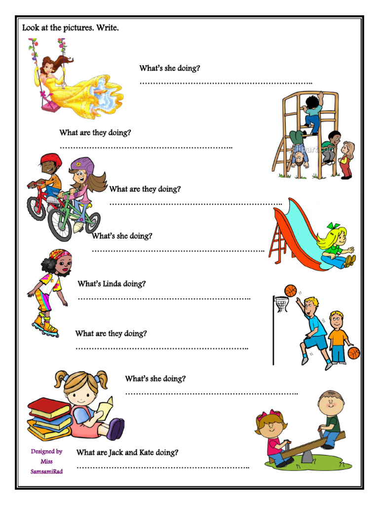 Describe Actions in Pictures | PDF