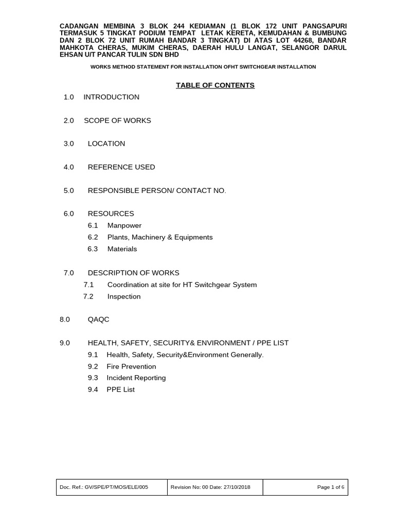 Ele 05 - 11kv Switchgear | PDF | Electricity