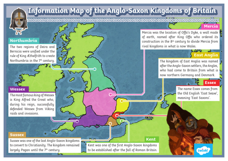 t h 1740568879 Information Map of the Anglo Saxon Kingdoms of Britain ...