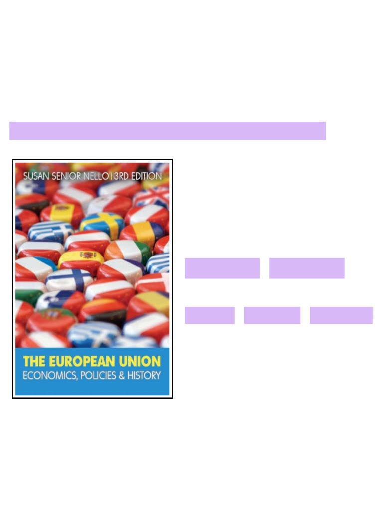 European Union Economics Policy And History The available instanly | PDF