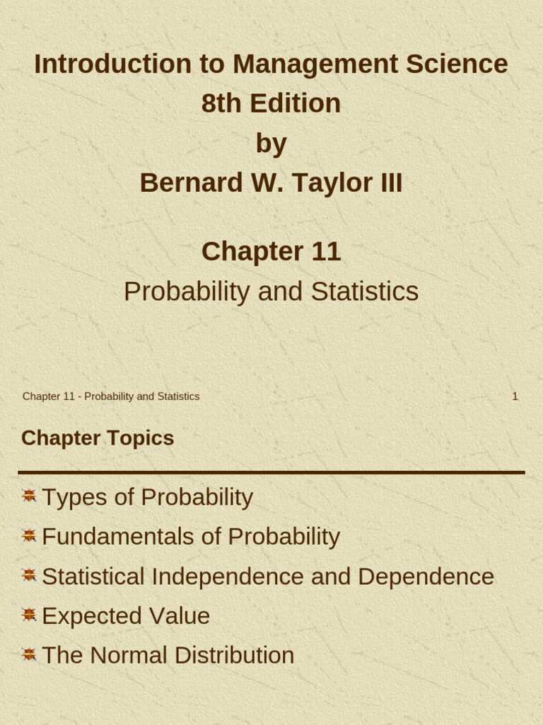 8 Probability and Statistics | PDF | Probability | Probability Distribution