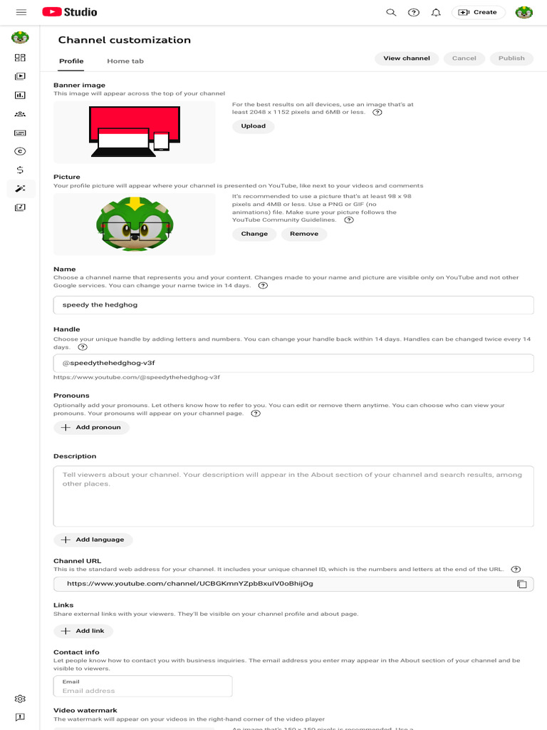 Channel Customization - YouTube Studio | PDF | You Tube | World Wide Web