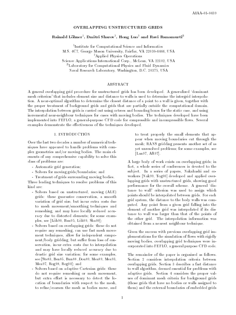 !overlapping Unstructured Grids | PDF | Navier–Stokes Equations ...
