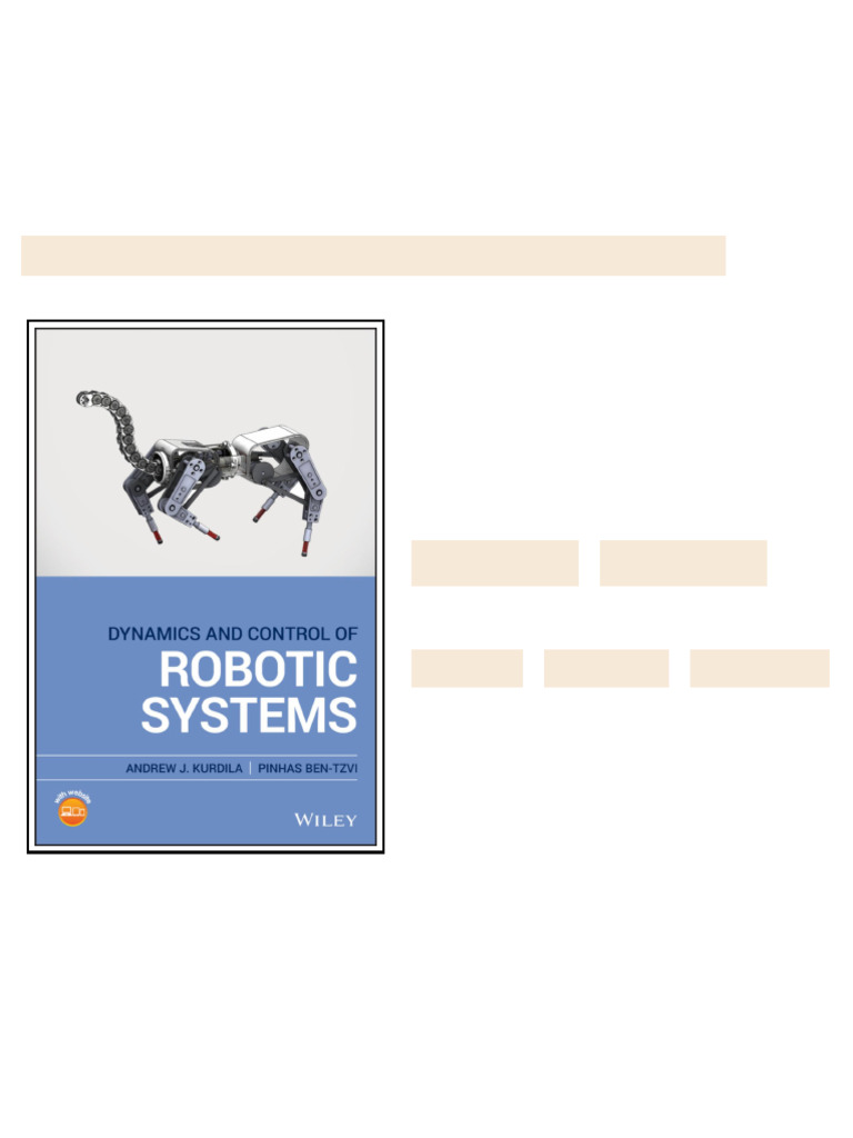 Dynamics and Control of Robotic Systems digital download | PDF