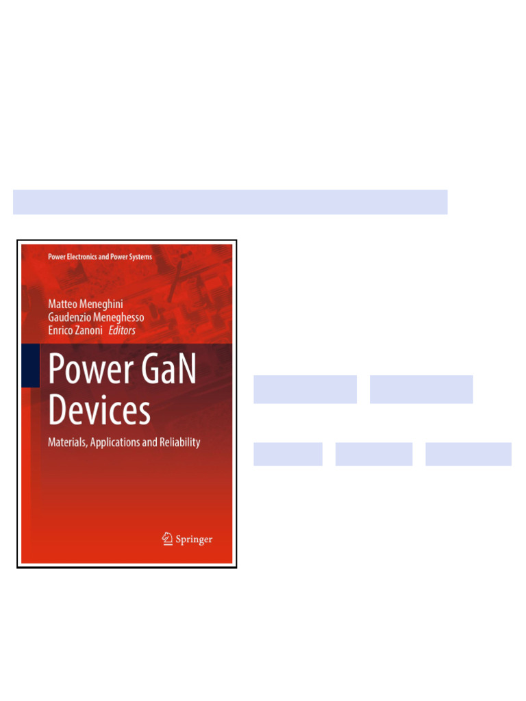 Power GaN Devices Meneghini Matteo Meneghesso Gaudenzio Zanoni Enrico ...