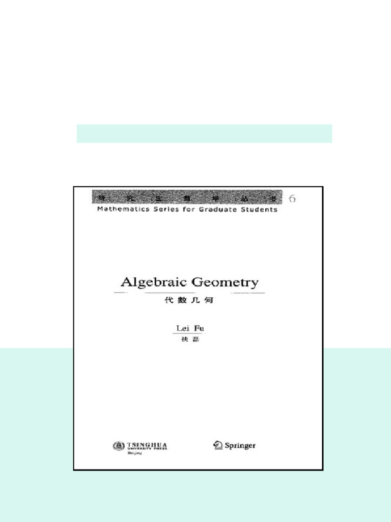Algebraic Geometry Lei Fu Full Access | PDF