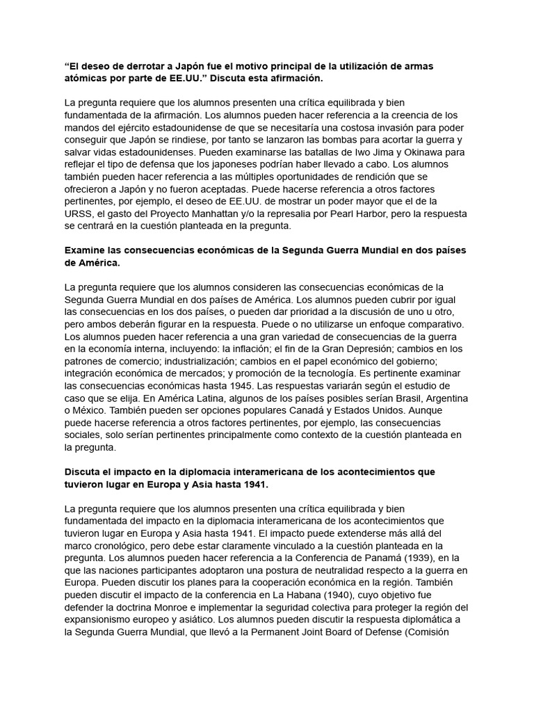 Preguntas tema 13 | PDF | Segunda Guerra Mundial | Los Estados Unidos