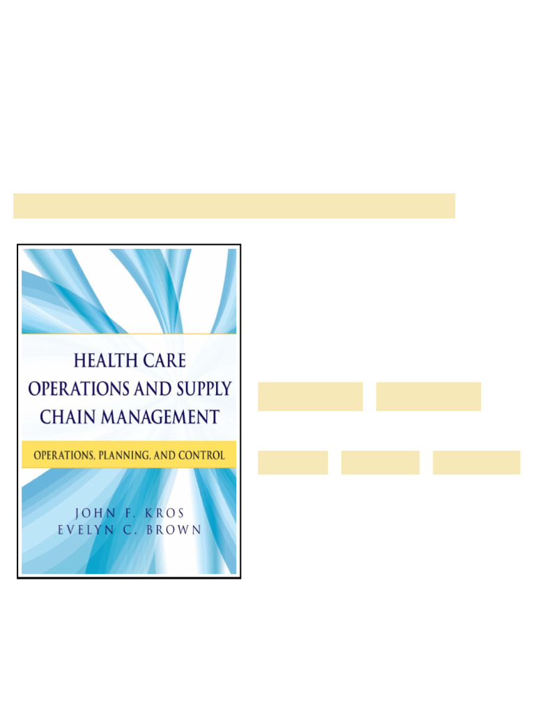 Health Care Operations and Supply Chain Management. Strategy Operations ...