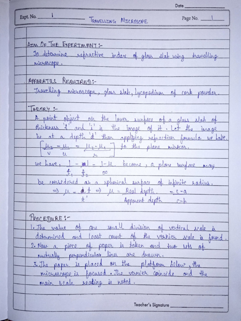 Physics Practical Record | PDF