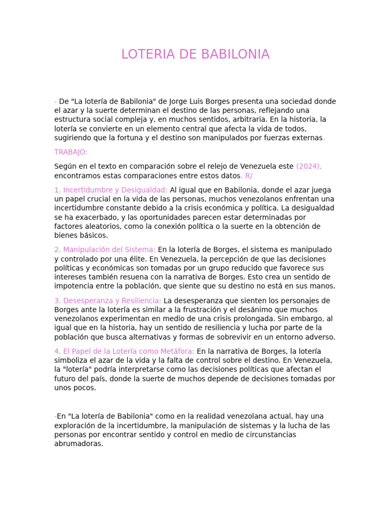 Loteria de Babilonia 10 | PDF | Venezuela