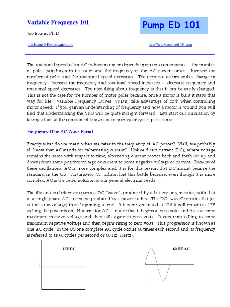 Pump ED 101: Variable Frequency 101 | Download Free PDF | Power ...
