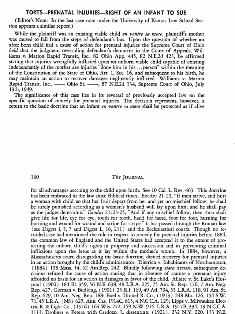 Wlcc Kbjournal 161 | PDF | Precedent | Fetal Viability