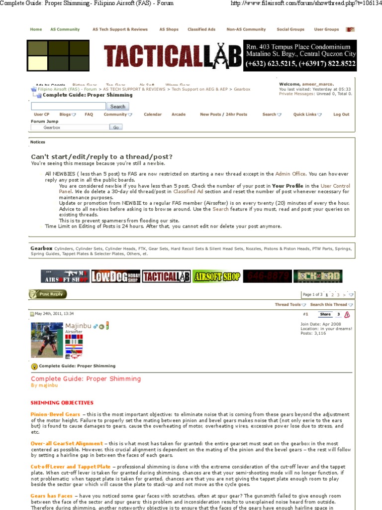 Complete Guide - Proper Shimming - Filipino Airsoft (FAS) - Forum | PDF ...
