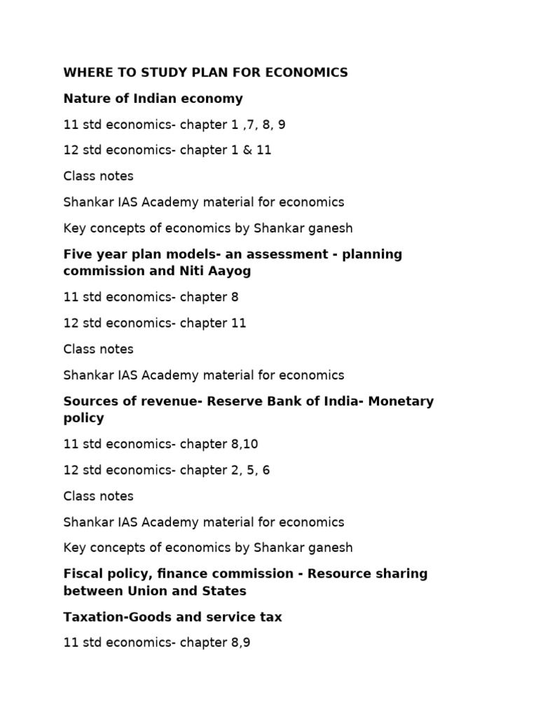 Where To Study Economics | PDF