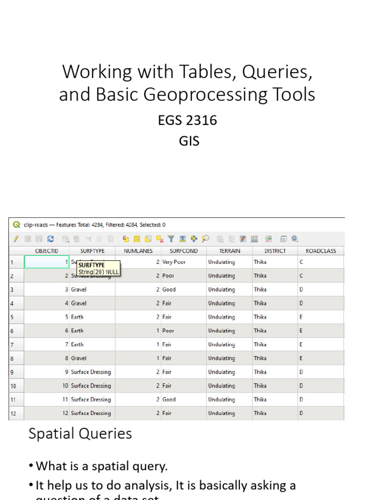 EGS-2316-Working With Tables-Queries and Basic Geoprocessing Tools-24th ...