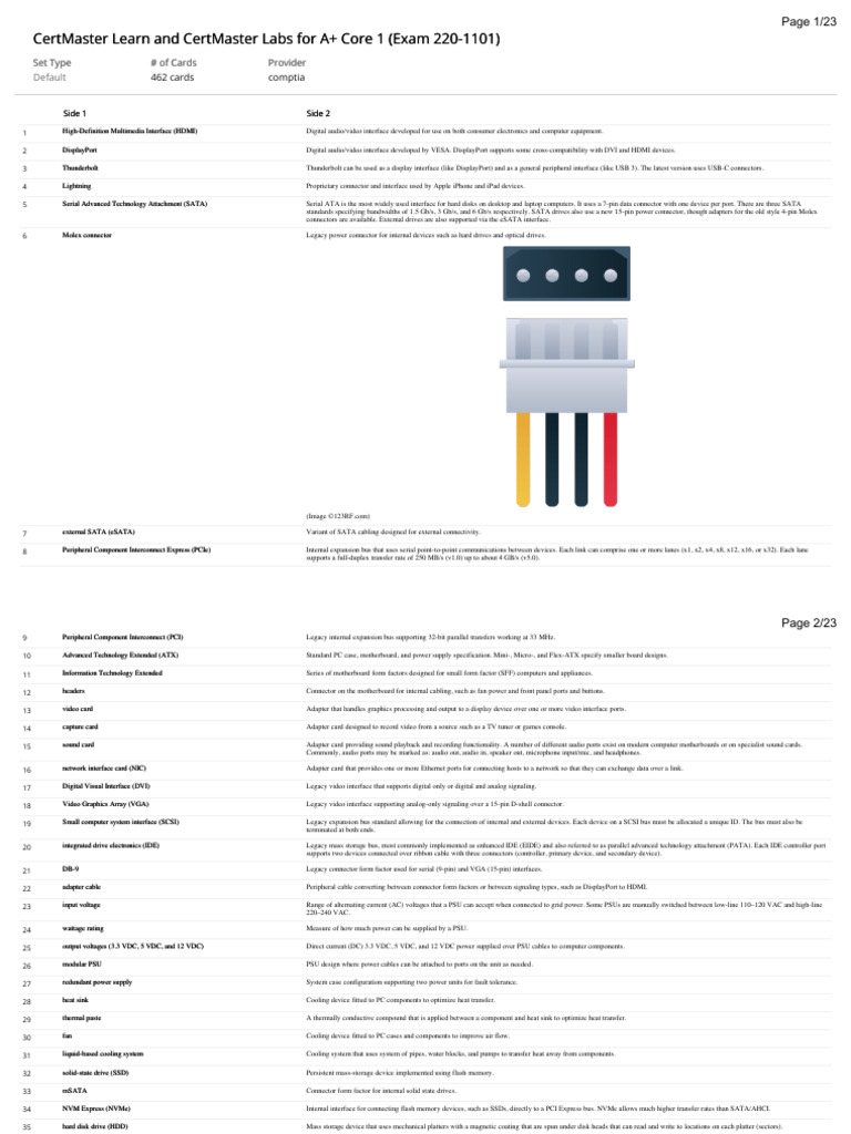 CertMaster Learn and CertMaster Labs for a+ Core 1 (Exam 220-1101) (2 ...