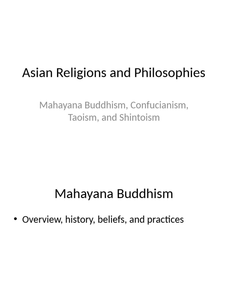 Asian Religions Presentation | PDF | Confucianism | Tao