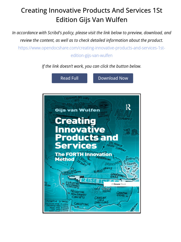 Creating Innovative Products and Services 1st Edition Gijs Van Wulfen ...