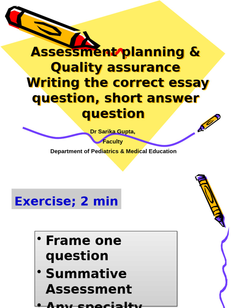 Assessment Planning and Quality Assurance | PDF | Multiple Choice