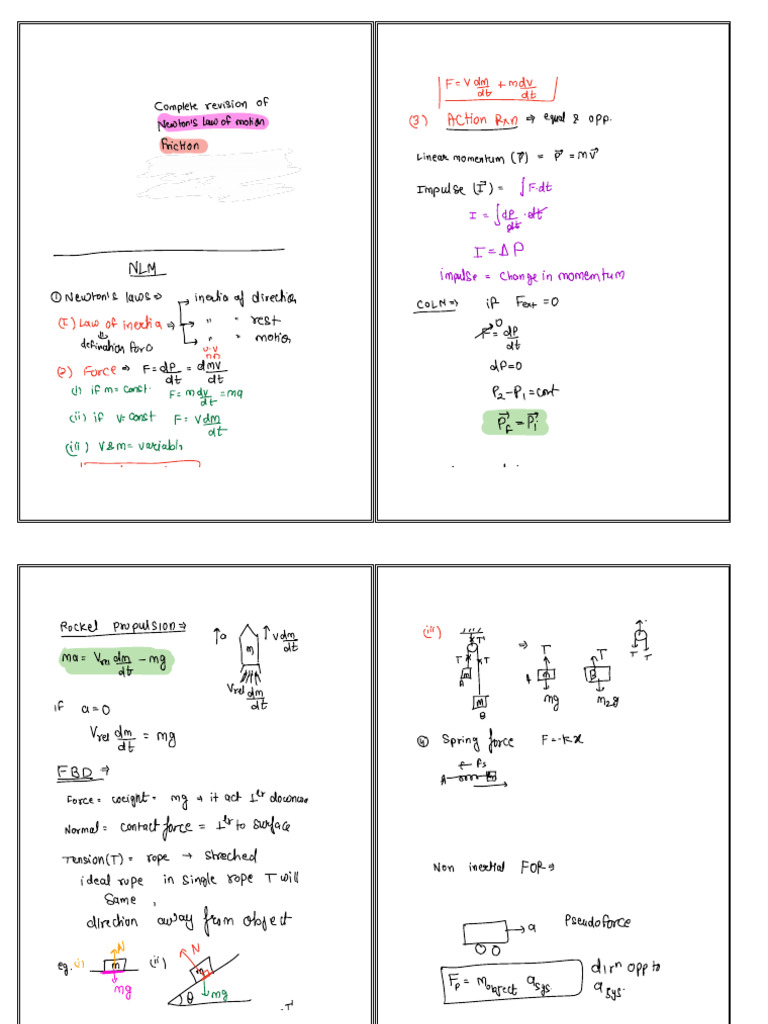 Newton Law of Motion , Friction | PDF | Force | Friction