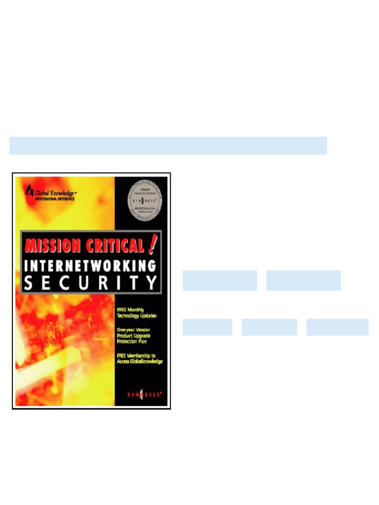 (Ebook) Mission Critical Internet Security by Bradley Dunsmore, Jeffrey ...